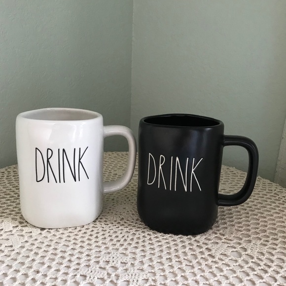 Rae Dunn | Dining | Rae Dunn Black White Drink Mug Set | Poshmark